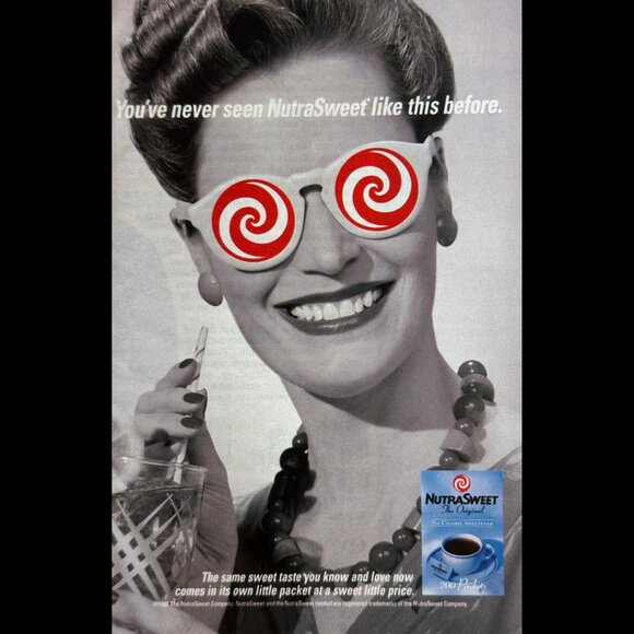 NutraSweet | Art | 998 Nutrasweet Print Ad Nostalgia Black And White ...
